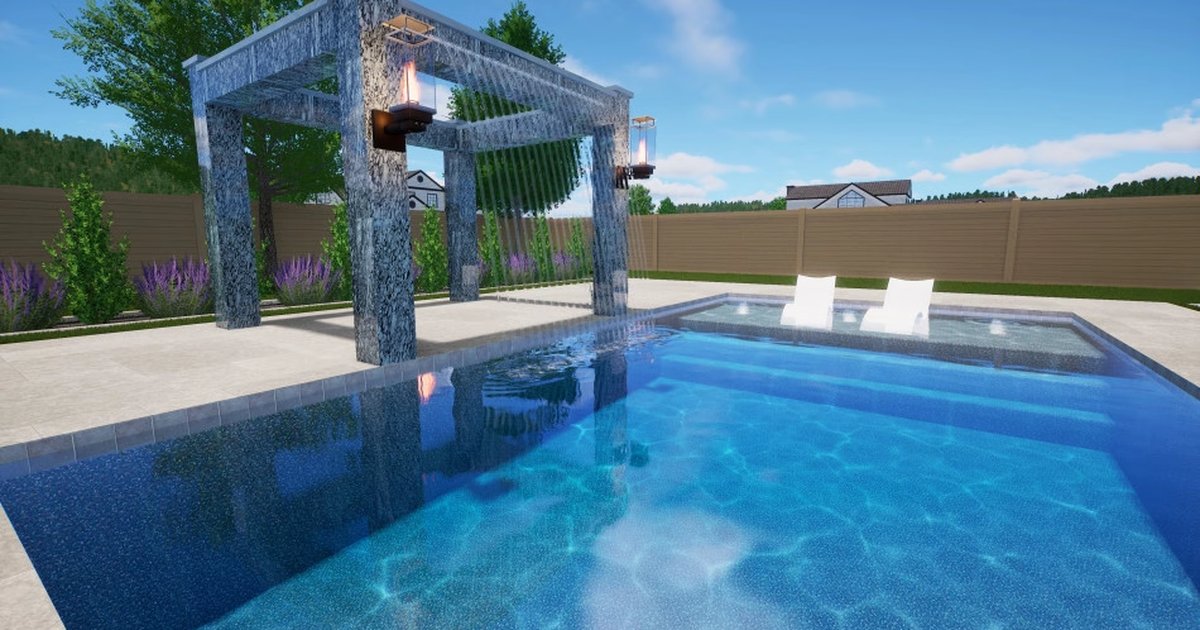 Four Column Streamfall – Design Idea – Aquatic Artists | Pool ...