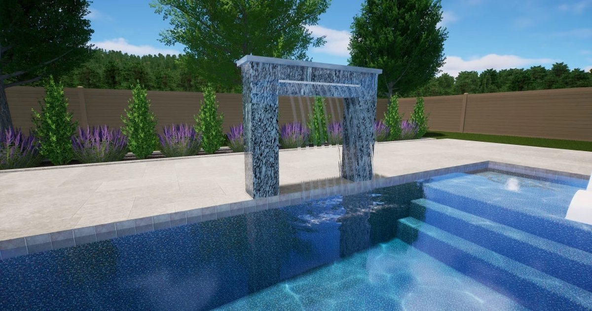 Two Column Streamfall Archway – Design Idea – Aquatic Artists | Pool ...